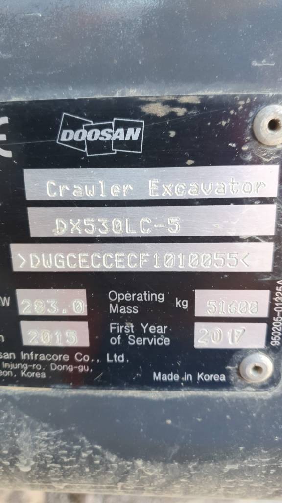 Doosan DX 530 LC-5 pitkäpuomi - Maatori